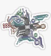 Circuit Board Stickers | Redbubble