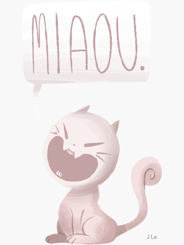 "The Cat's Miaou" Stickers by kr0x | Redbubble