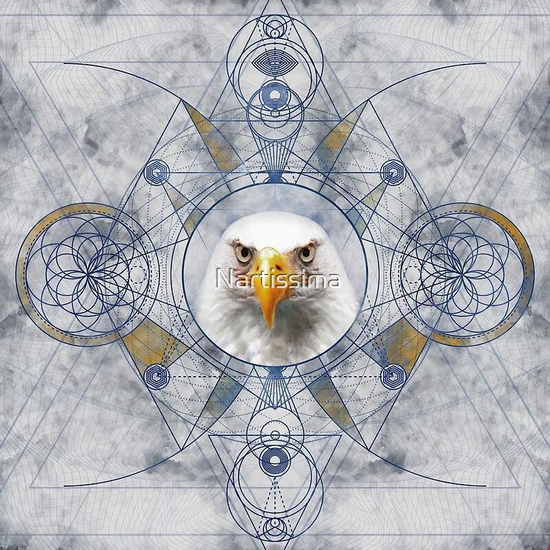 "Eagle Sacred Geometry Digital Art" by Nartissima | Redbubble
