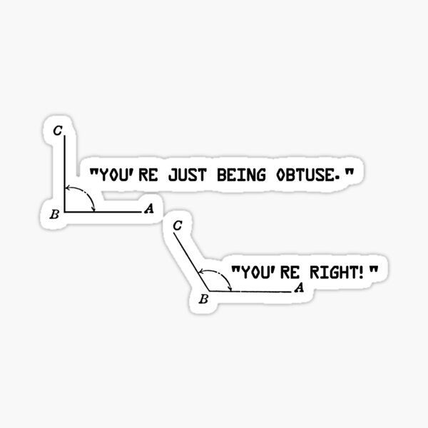 Right Angle Stickers | Redbubble