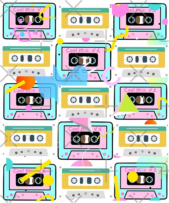 "Disco Vintage Retro Mixed Casette Tape 80's and 90's era" by ...