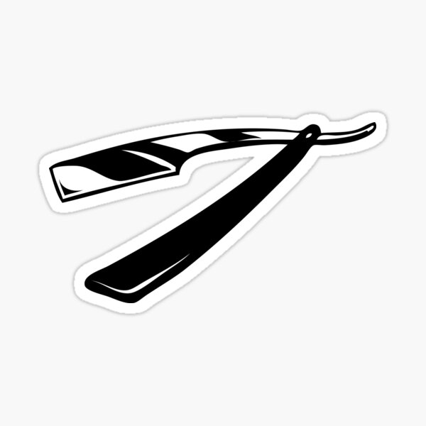 Straight Razor Stickers | Redbubble
