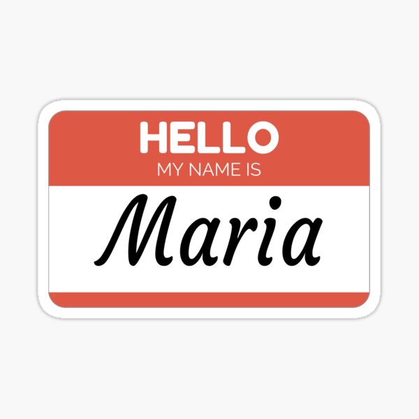 Maria Name Stickers | Redbubble