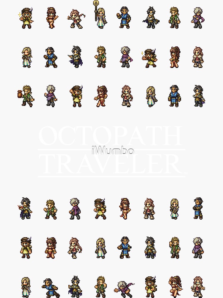 "Octopath Traveler Sprites" Stickers by iWumbo | Redbubble