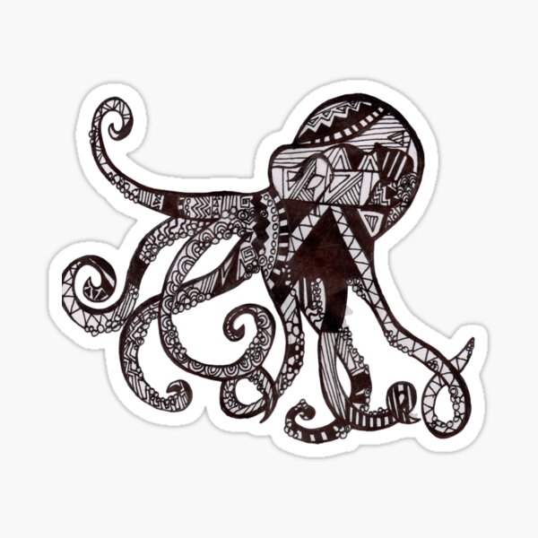 Tribal Octopus Stickers | Redbubble