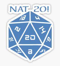 20 Sided Dice Stickers | Redbubble