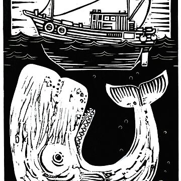 "Moby Dick" Sticker for Sale by Noahwarnes | Redbubble