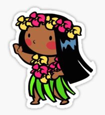 Hula Girl Stickers | Redbubble