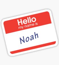 Noah Name Stickers | Redbubble