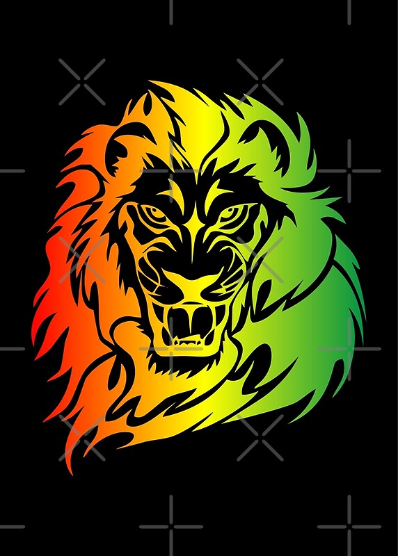 "Rasta Lion of Judah Fire" by rastaseed | Redbubble
