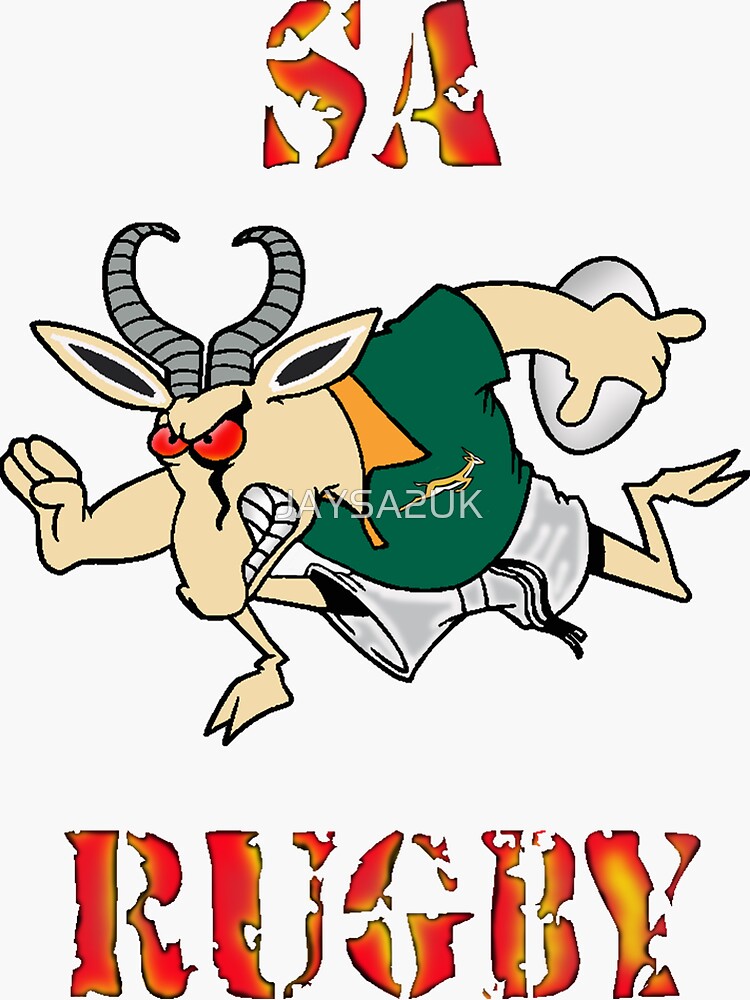"SPRINGBOK RUGBY SOUTH AFRICA " Sticker by JAYSA2UK | Redbubble