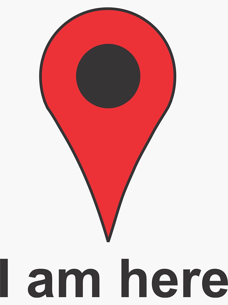 "I am here" Sticker by ccctampa | Redbubble