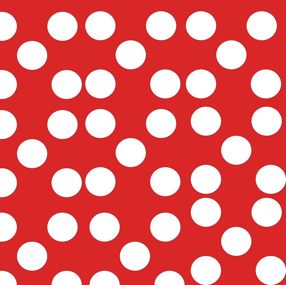 "Red and White Polka Dots" by EnchantArt | Redbubble