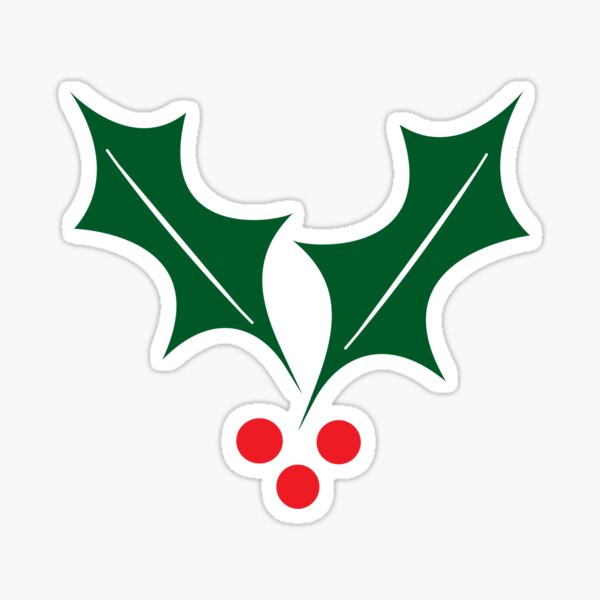 Holly Leaf Stickers | Redbubble