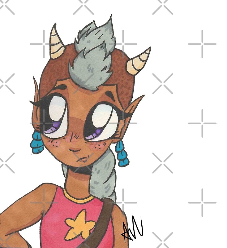"Little goat girl (transparent background)" by UnicornDaya | Redbubble