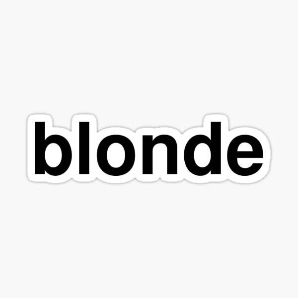 Blonde Stickers | Redbubble
