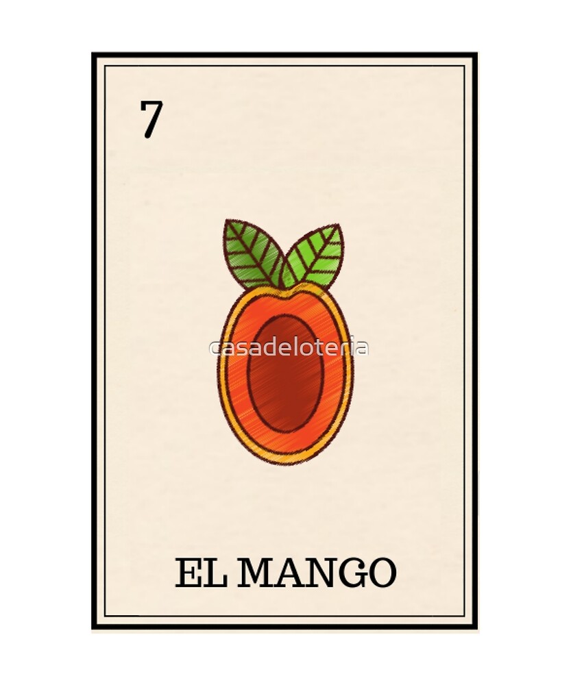 "El Mango Mexican Loteria Bingo Card" by casadeloteria | Redbubble