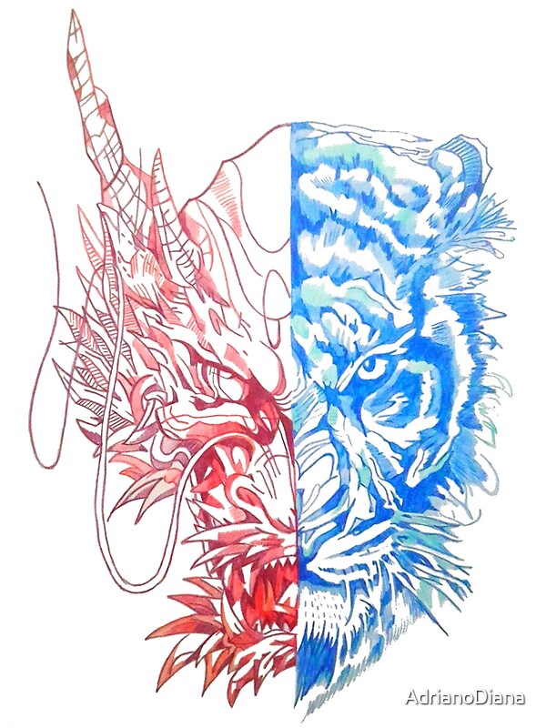 "Dragon / Tiger" by AdrianoDiana | Redbubble