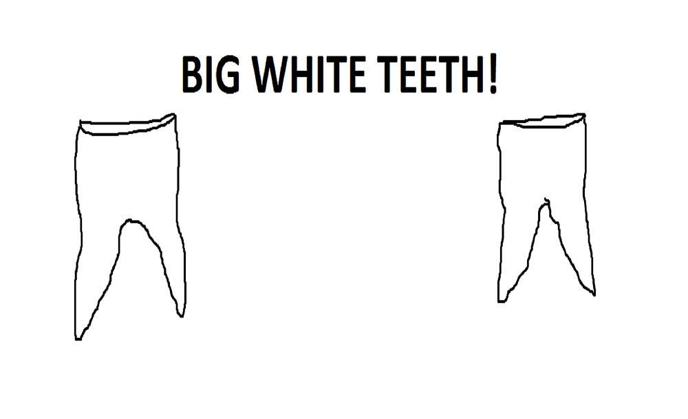"Big White Teeth" by celery-man | Redbubble