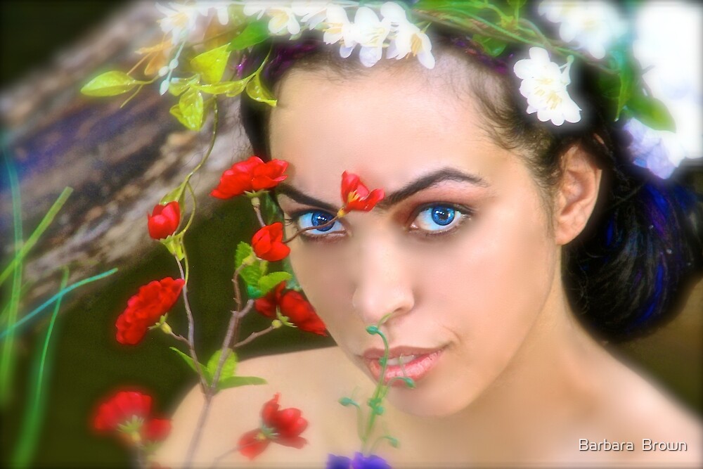Flowers In Her Hair Flowers Everywhere By Barbara Brown Redbubble