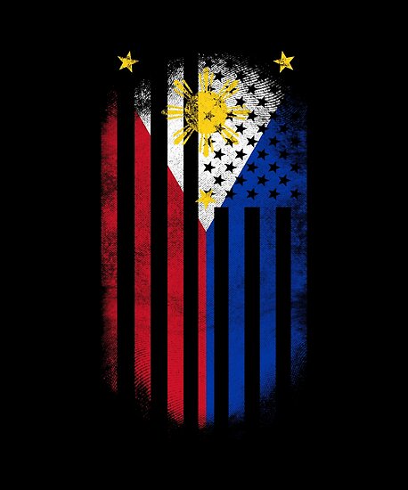 "Filipino American Flag Philippines and USA Design" Poster by ockshirts ...