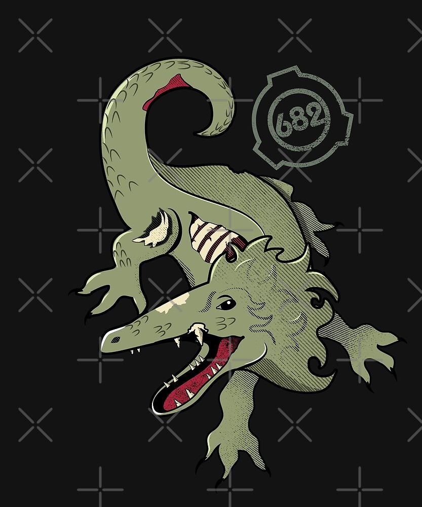 "SCP-682 Hard-to-Destroy Reptile" by opalskystudio | Redbubble