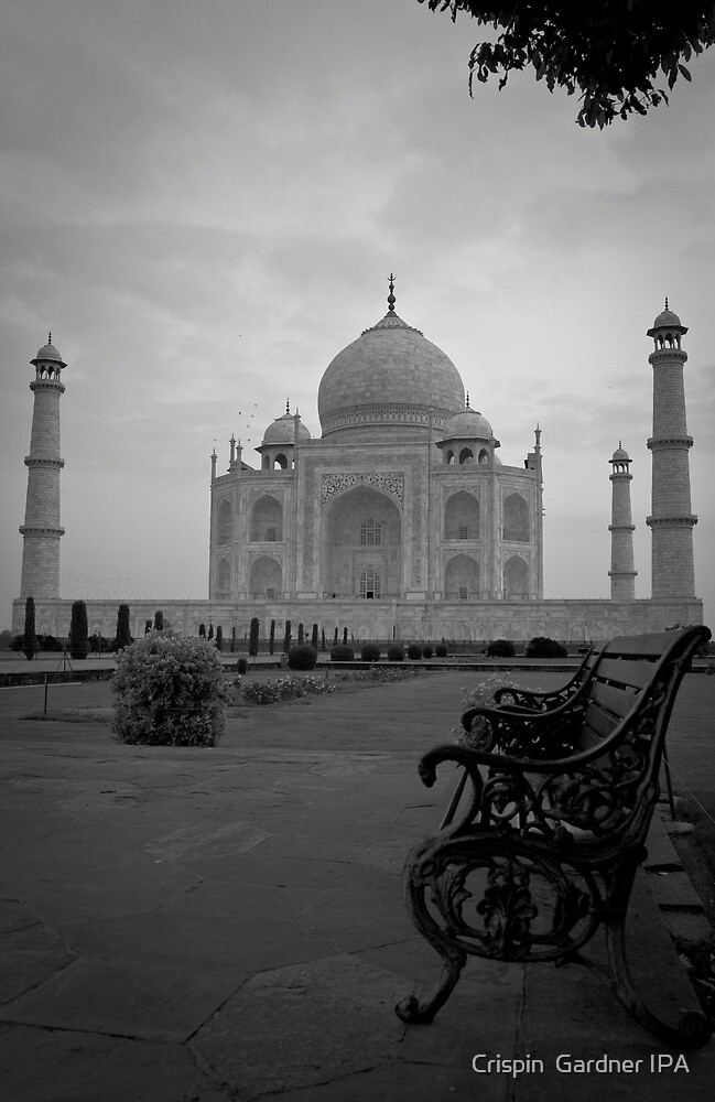 "Taj Mahal Bench" by Crispin Gardner IPA | Redbubble