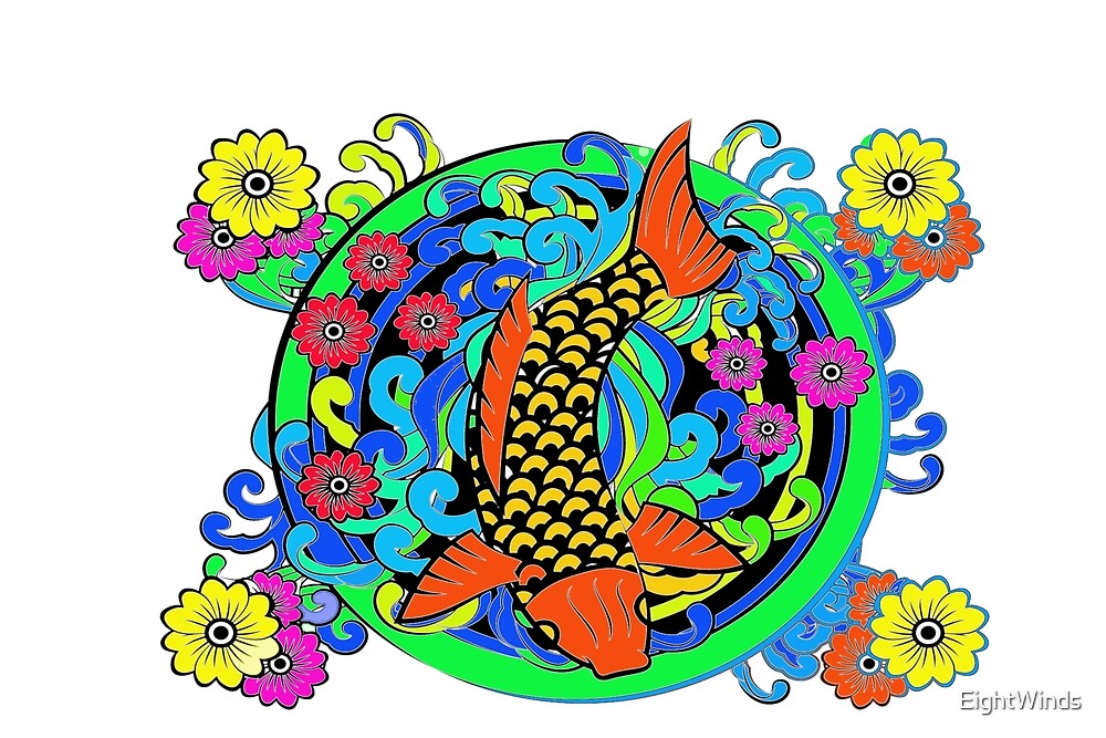 "Koi Color" by EightWinds | Redbubble