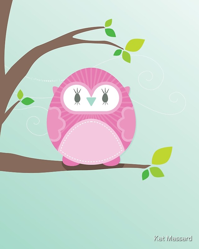 "Sweet owl in a tree 4" by Kat Massard | Redbubble