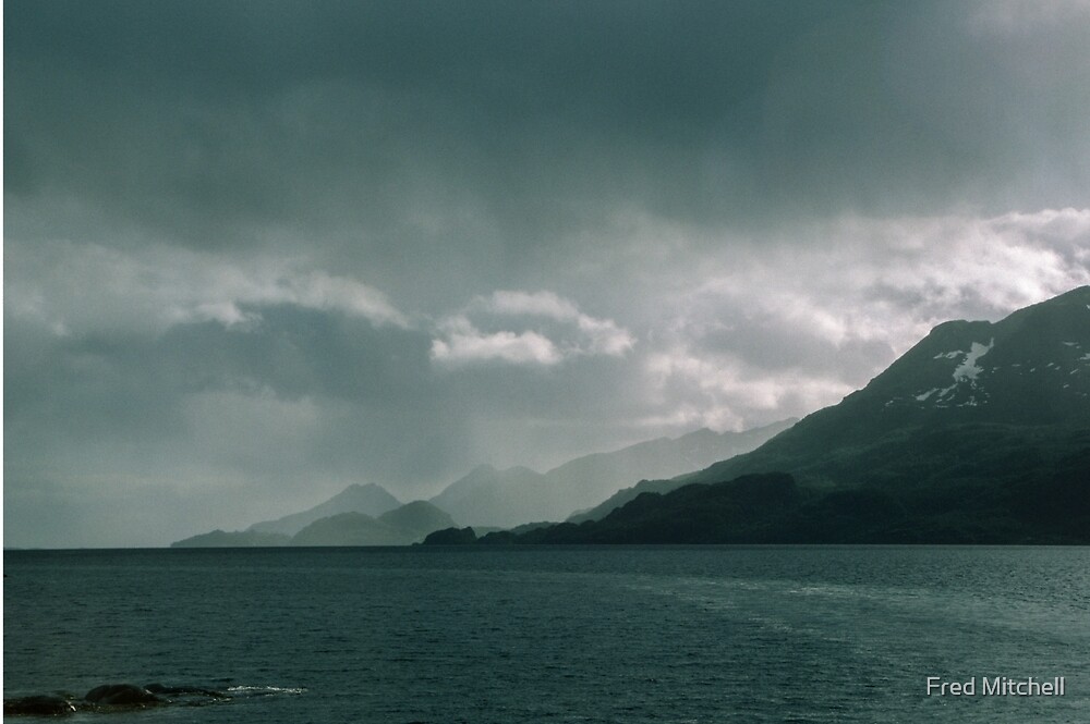 "Mountains of Narvik fjord boat trip Narvik to Svolvaer Norway 19840620 ...