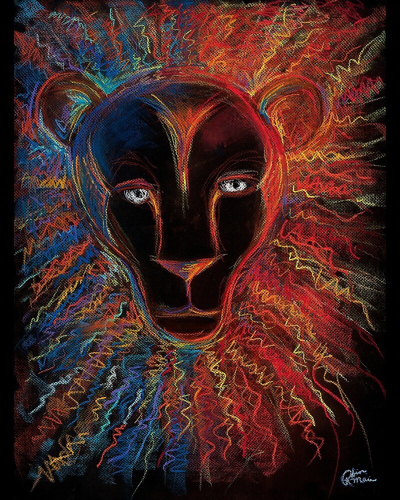 "Fire & Ice Enoch Lion" by RobinMain | Redbubble