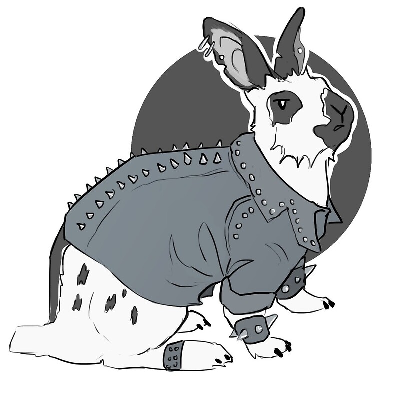 "Punk Bunny" by laurelhach | Redbubble