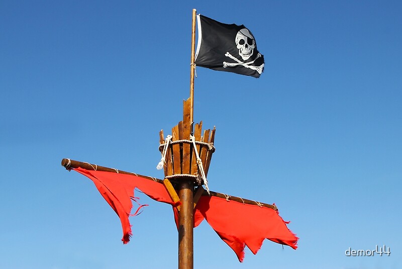 "Pirate flat on mast" by demor44 | Redbubble