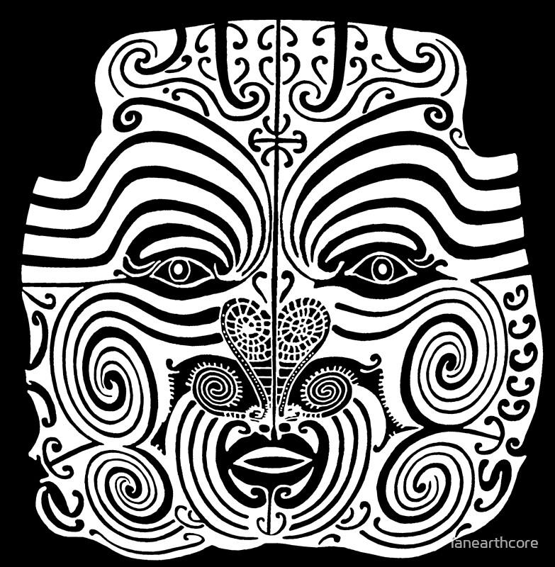"Mauri Face Art" by ianearthcore | Redbubble