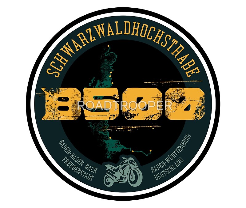 "B500 Black Forest Germany 01 Motorcycle T-shirt + Sticker" by ...