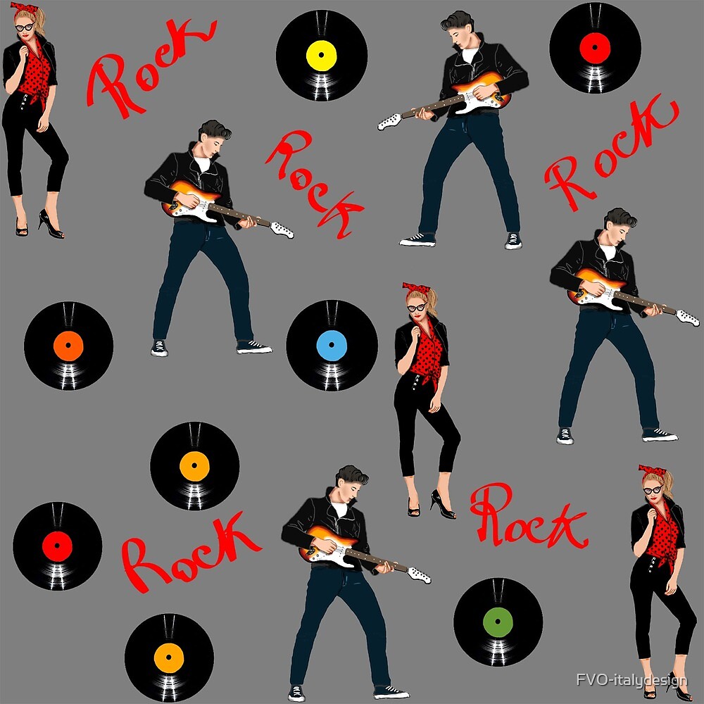 "rockabilly pattern" by FVO-italydesign | Redbubble
