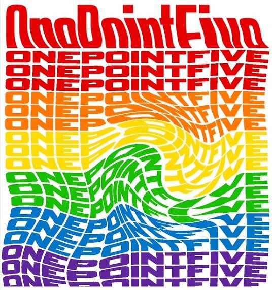 "Amine onepointfive rainbow album logo " by kaiyafaith | Redbubble