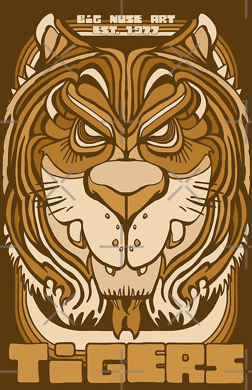 "Tiger Crest - Warm Sands Biege Brown" by bignose1977 | Redbubble