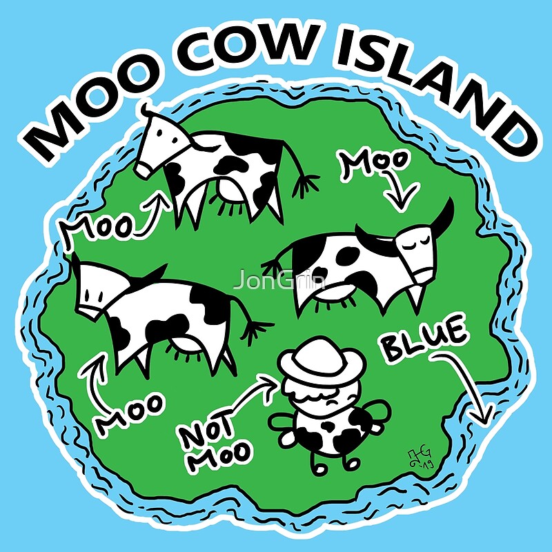 "Moo Cow Island Map" by JonGrin | Redbubble