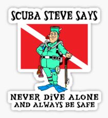 Scuba Steve Stickers | Redbubble