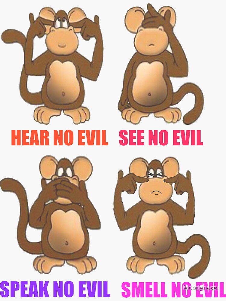"Smell No Evil" Sticker by Moodphaser | Redbubble