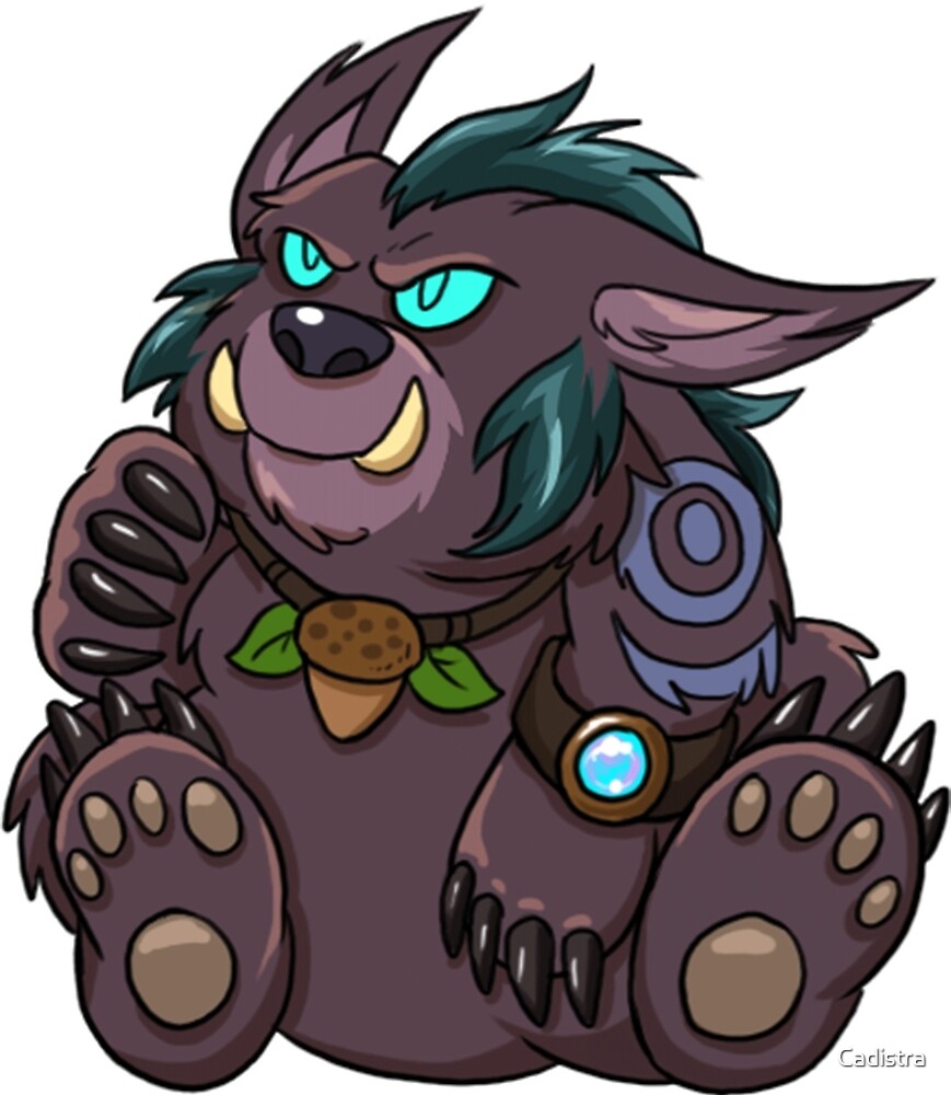 "Night Elf Bear Druid Sticker" by Cadistra | Redbubble
