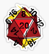 20 Sided Dice Stickers | Redbubble