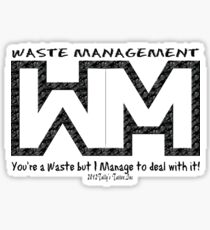 Waste Management Stickers | Redbubble