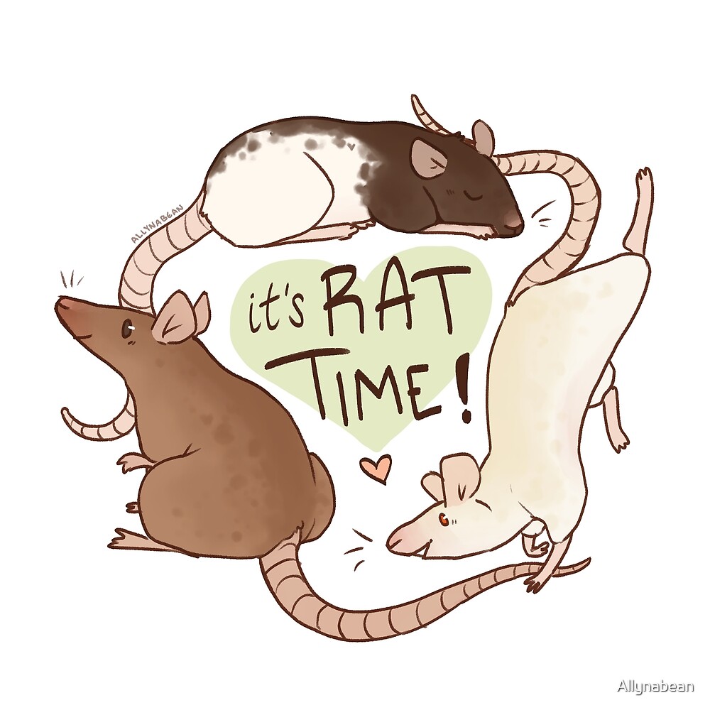 « C'est l'heure du rat !! » par Allynabean | Redbubble