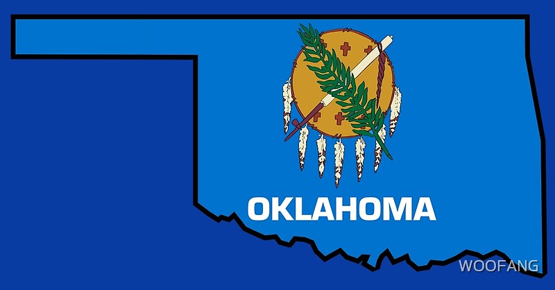 "U.S. STATE FLAGS/OUTLINES - OKLAHOMA" by WOOFANG | Redbubble