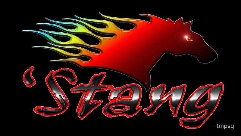 "'Stang Design Fire" by tmpsg | Redbubble