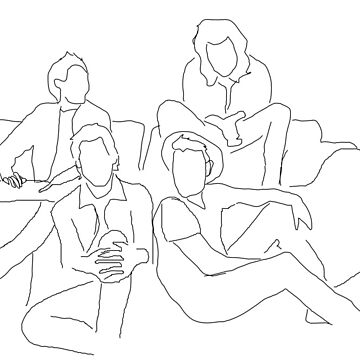 "One Direction Made in the AM Outline" Essential T-Shirt for Sale by ...