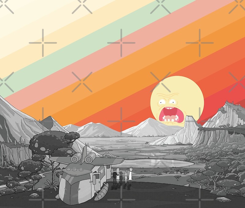 "Screaming Sun (Rick & Morty)" by Ashley Castleton | Redbubble