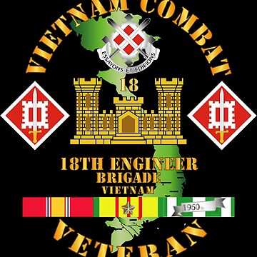 "Vietnam Combat Engineer - 18th Engineer Bde w SVC" Cap for Sale by ...